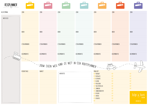 Reisplanner kopen? Dit is dé planner voor je vakantie of roadtrip (A3 ...